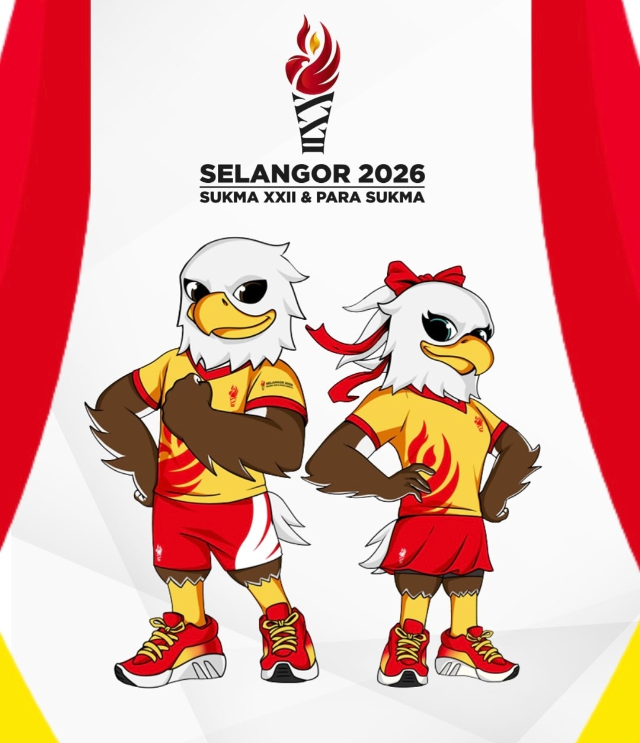 Helang Putih Maskot Rasmi SUKMA Selangor 2026. - Harapan Daily